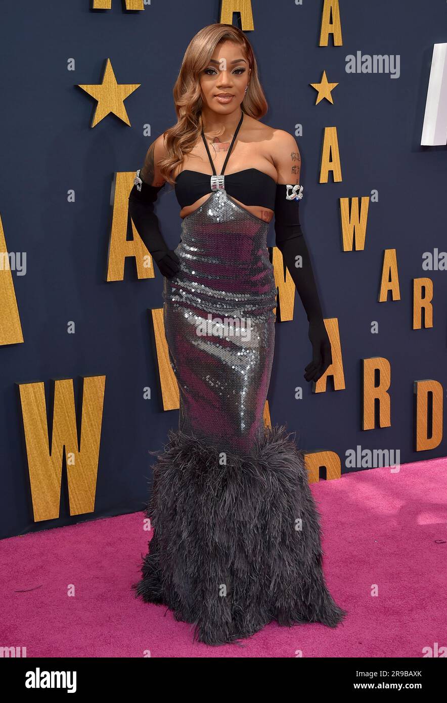 GloRilla arrives at the BET Awards on Sunday, June 25, 2023, at the ...
