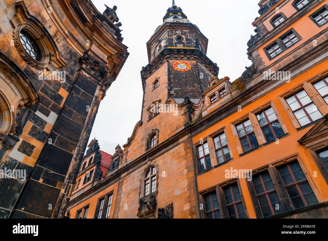 Exterior view of the Residenzschloss in the old town of Dresden, the ...