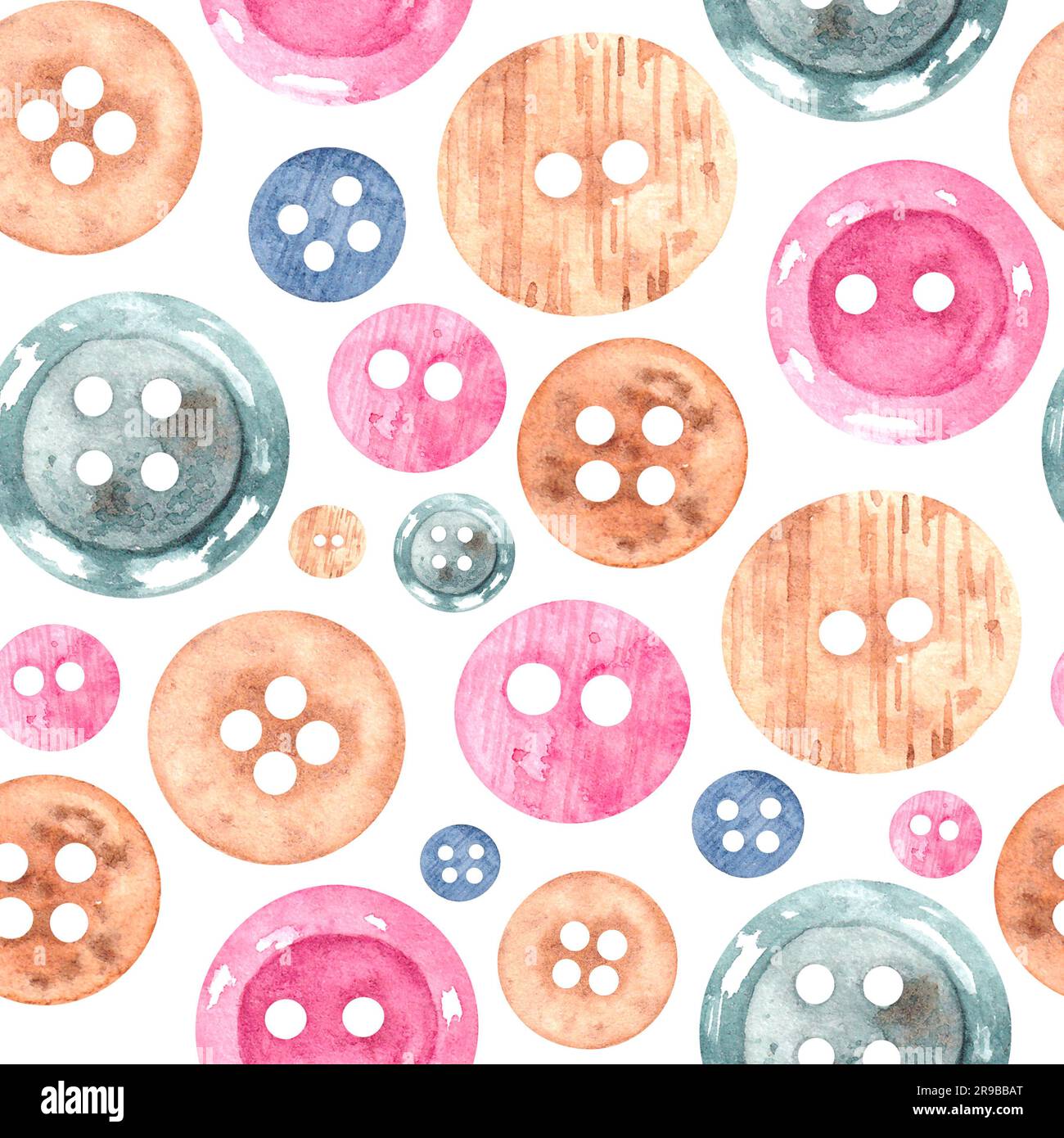 Pink Sewing Buttons Clip Art