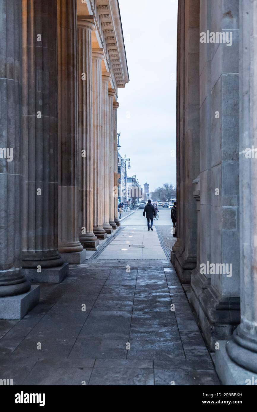 The famous landmark of Brandenburg Gate or Brandenburger Tor in Berlin ...