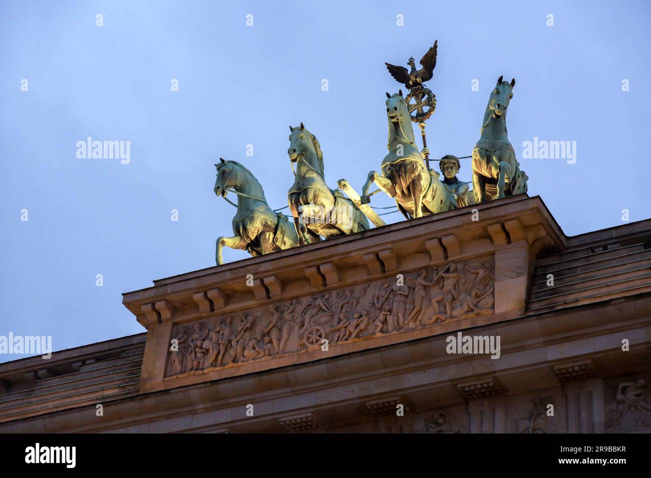 The famous landmark of Brandenburg Gate or Brandenburger Tor in Berlin ...