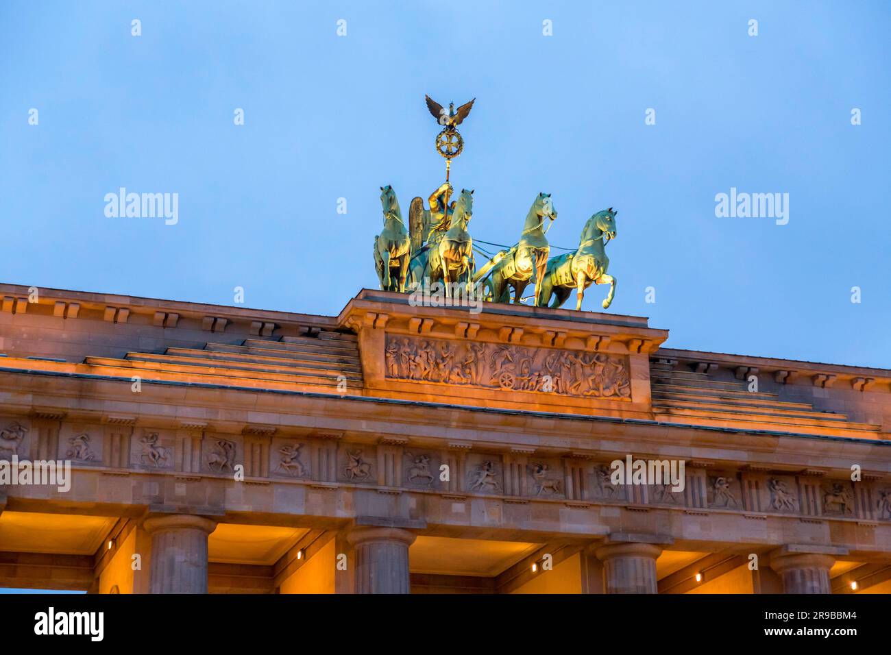 The famous landmark of Brandenburg Gate or Brandenburger Tor in Berlin ...