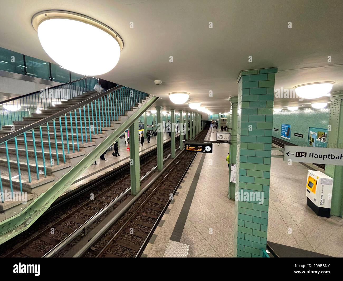 Berlin, Germany - DEC 18, 2021: Inside of Alexanderplatz U Bahn subway ...