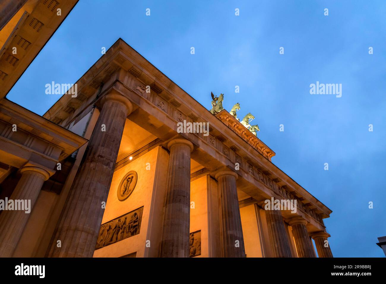 The famous landmark of Brandenburg Gate or Brandenburger Tor in Berlin ...