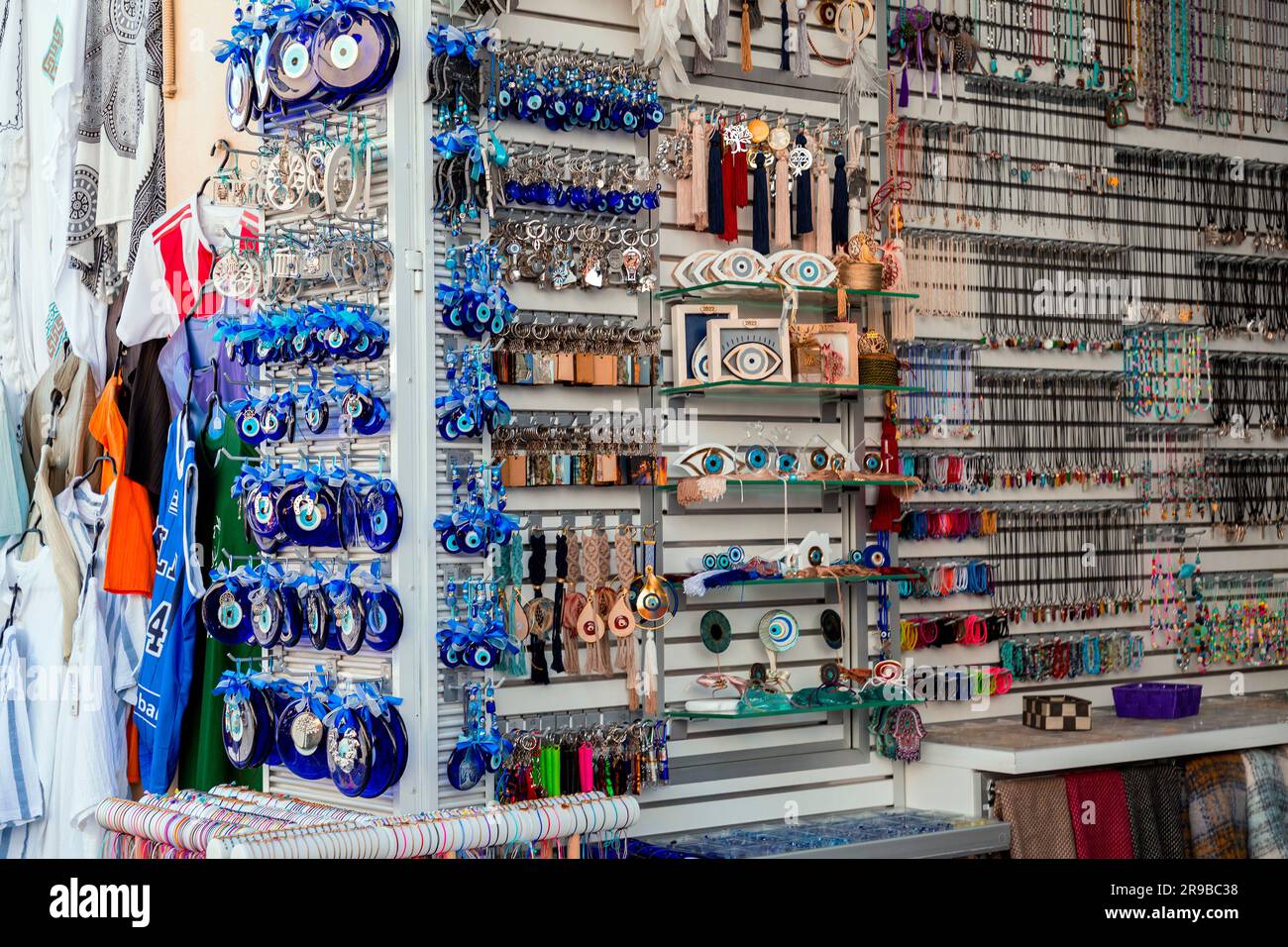 Athens, Greece - 25 Nov 2021: Touristic items sold at a gift shop in ...