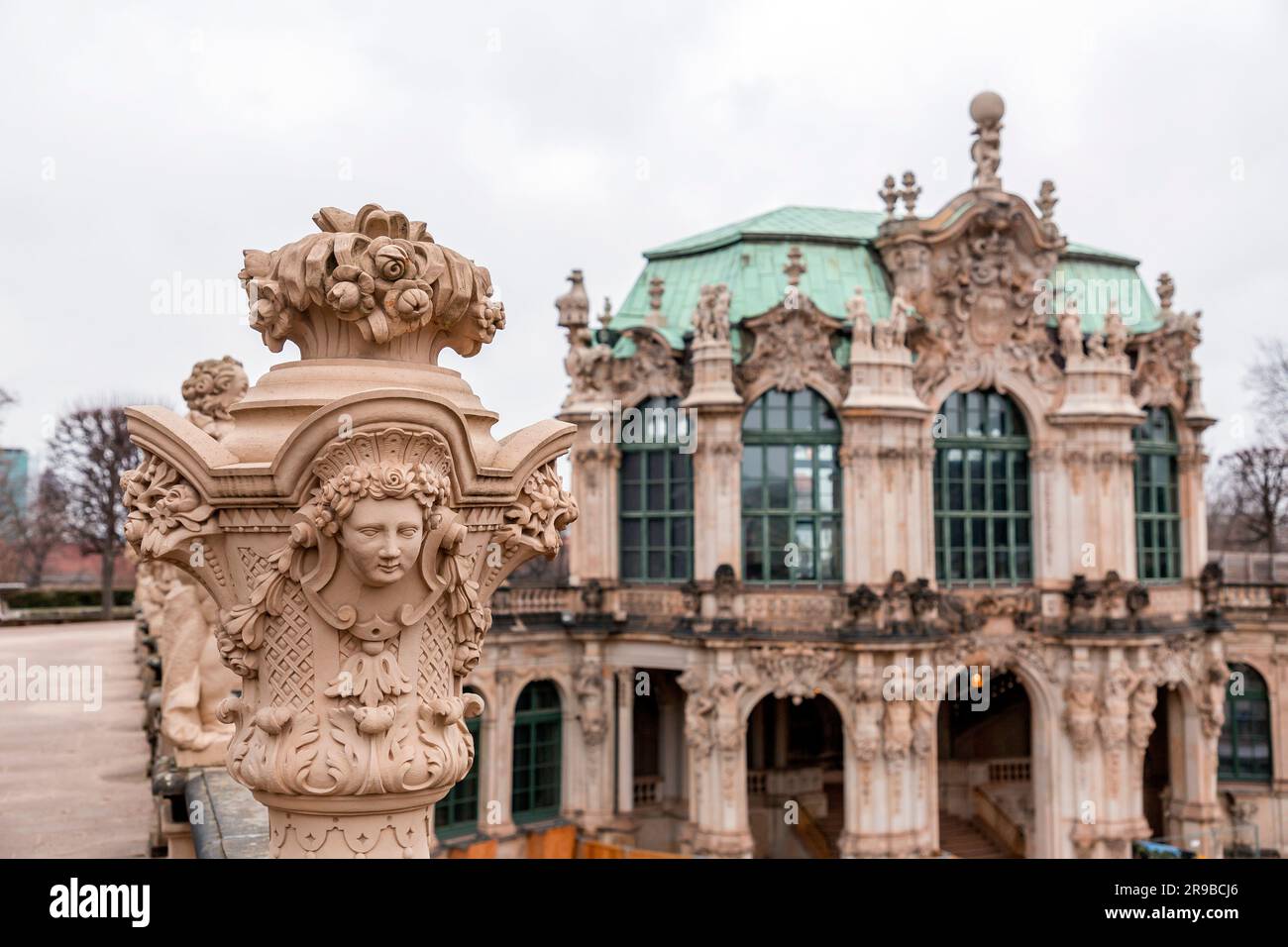 Exterior view of the Residenzschloss in the old town of Dresden, the ...