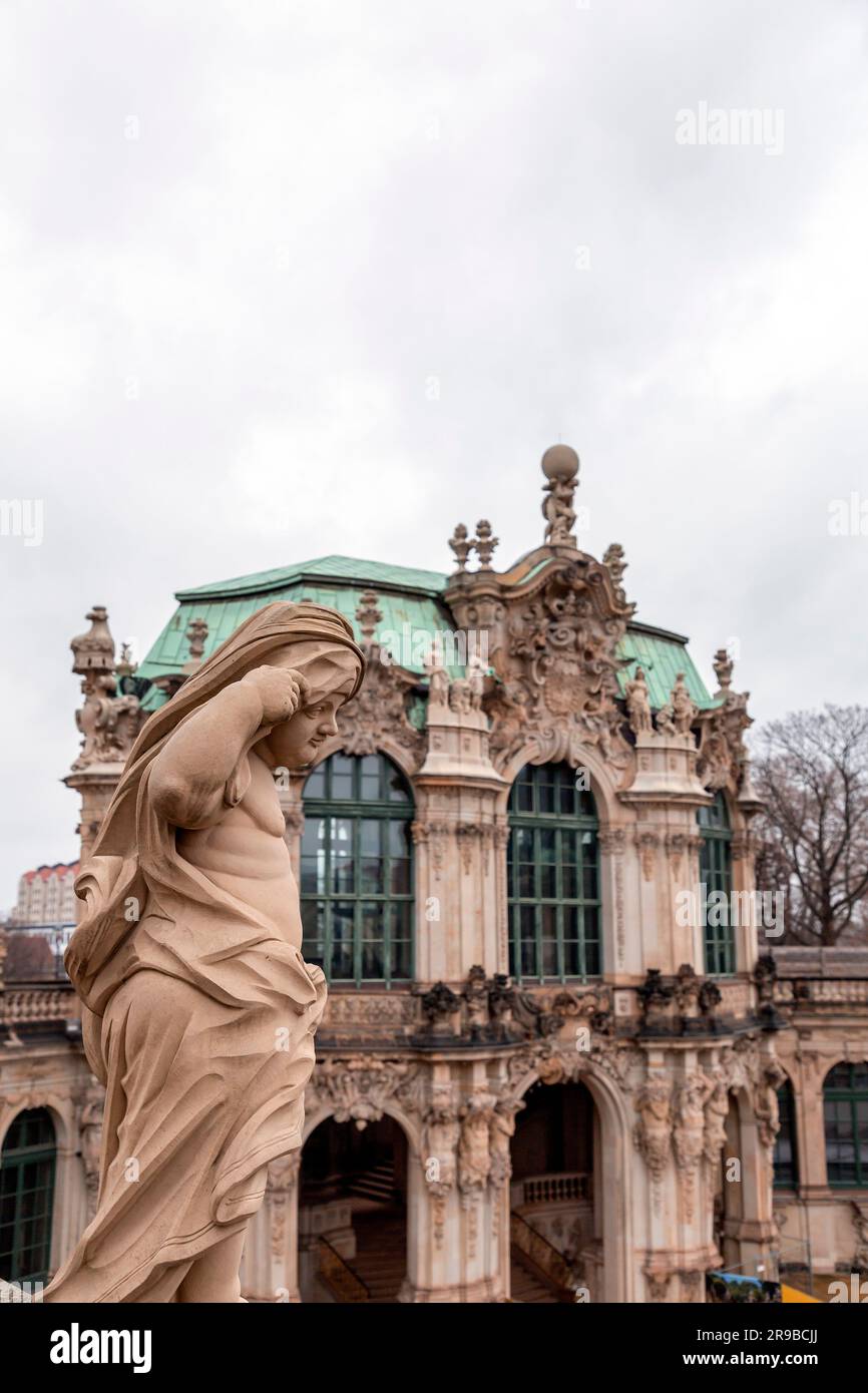 Exterior view of the Residenzschloss in the old town of Dresden, the ...