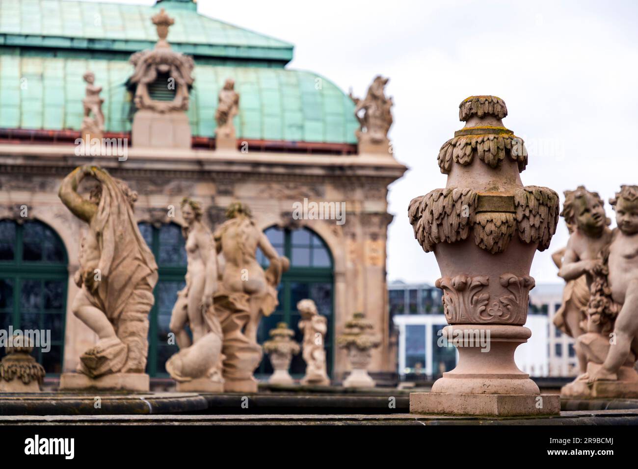 Exterior view of the Residenzschloss in the old town of Dresden, the ...