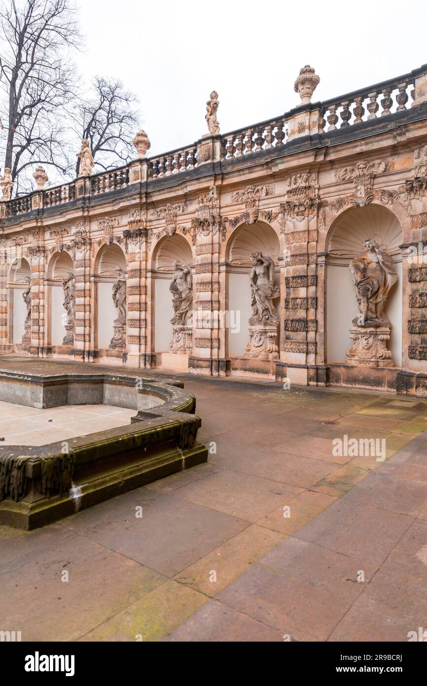 Exterior view of the Residenzschloss in the old town of Dresden, the ...
