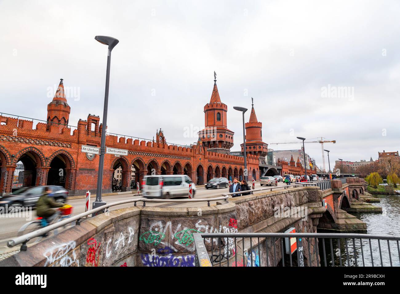Berlin, Germany - 17 DEC 2021: The Oberbaum Bridge is a double deck ...