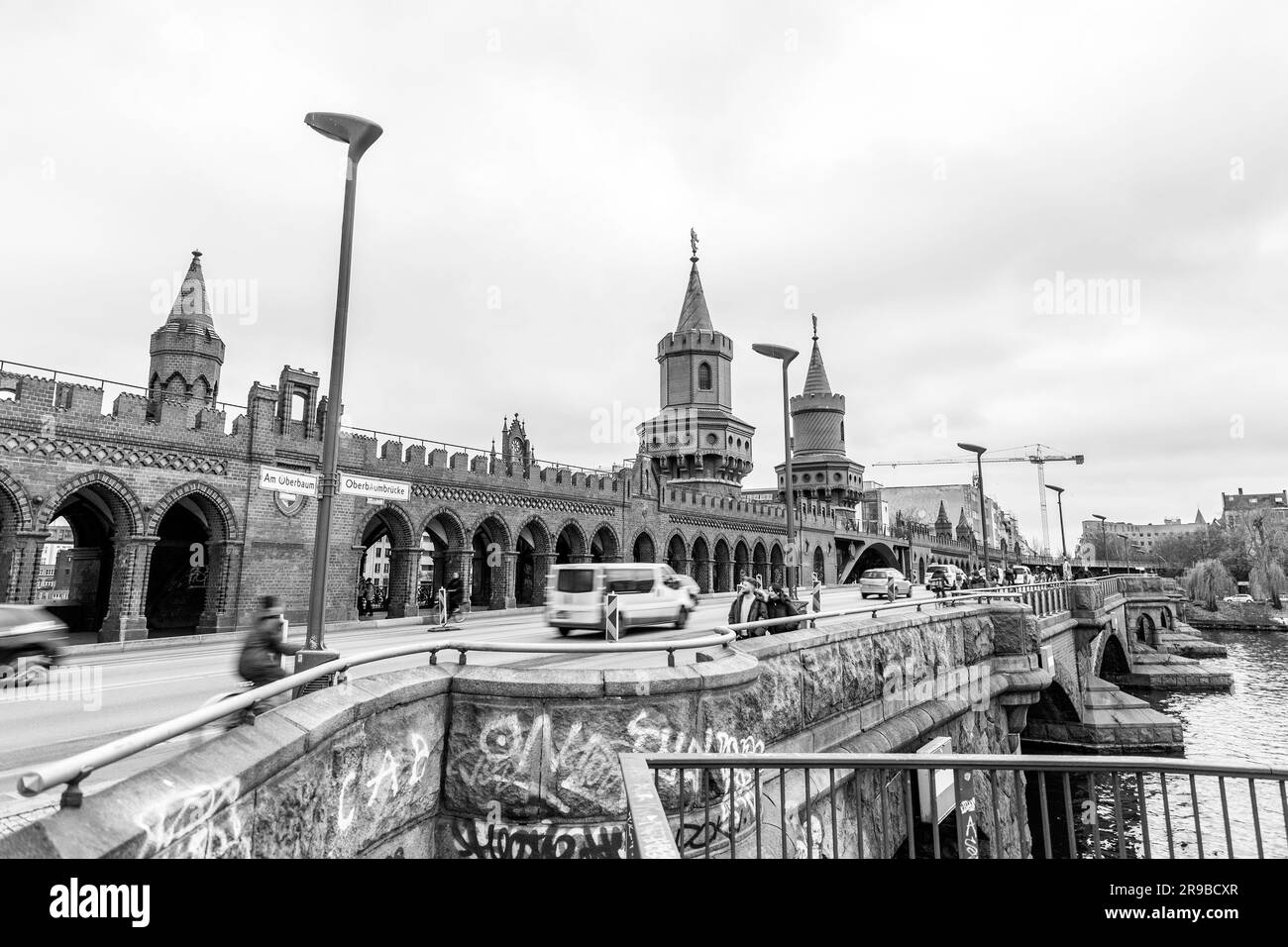 Berlin, Germany - 17 DEC 2021: The Oberbaum Bridge is a double deck ...