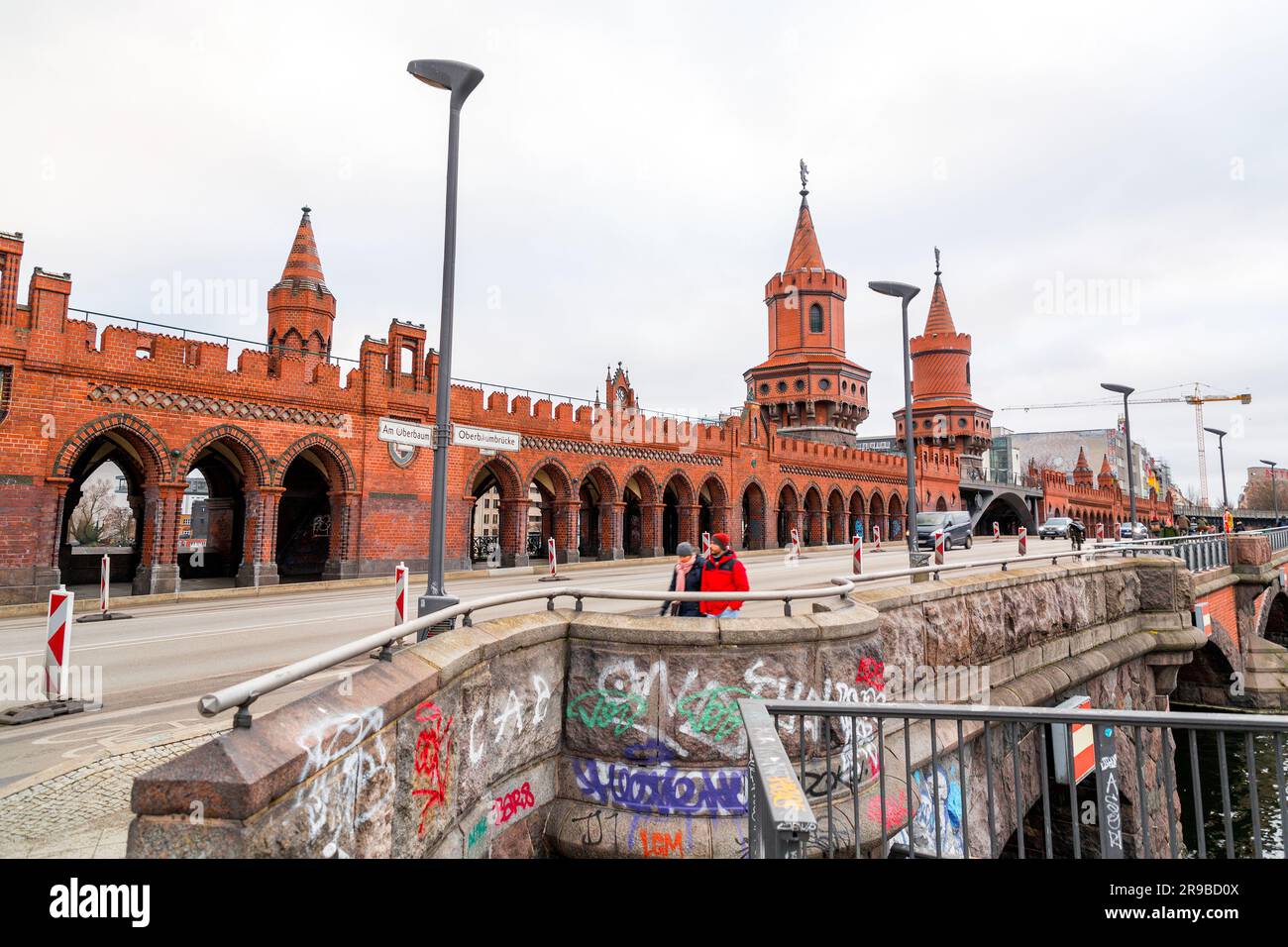 Berlin, Germany - 17 DEC 2021: The Oberbaum Bridge is a double deck ...
