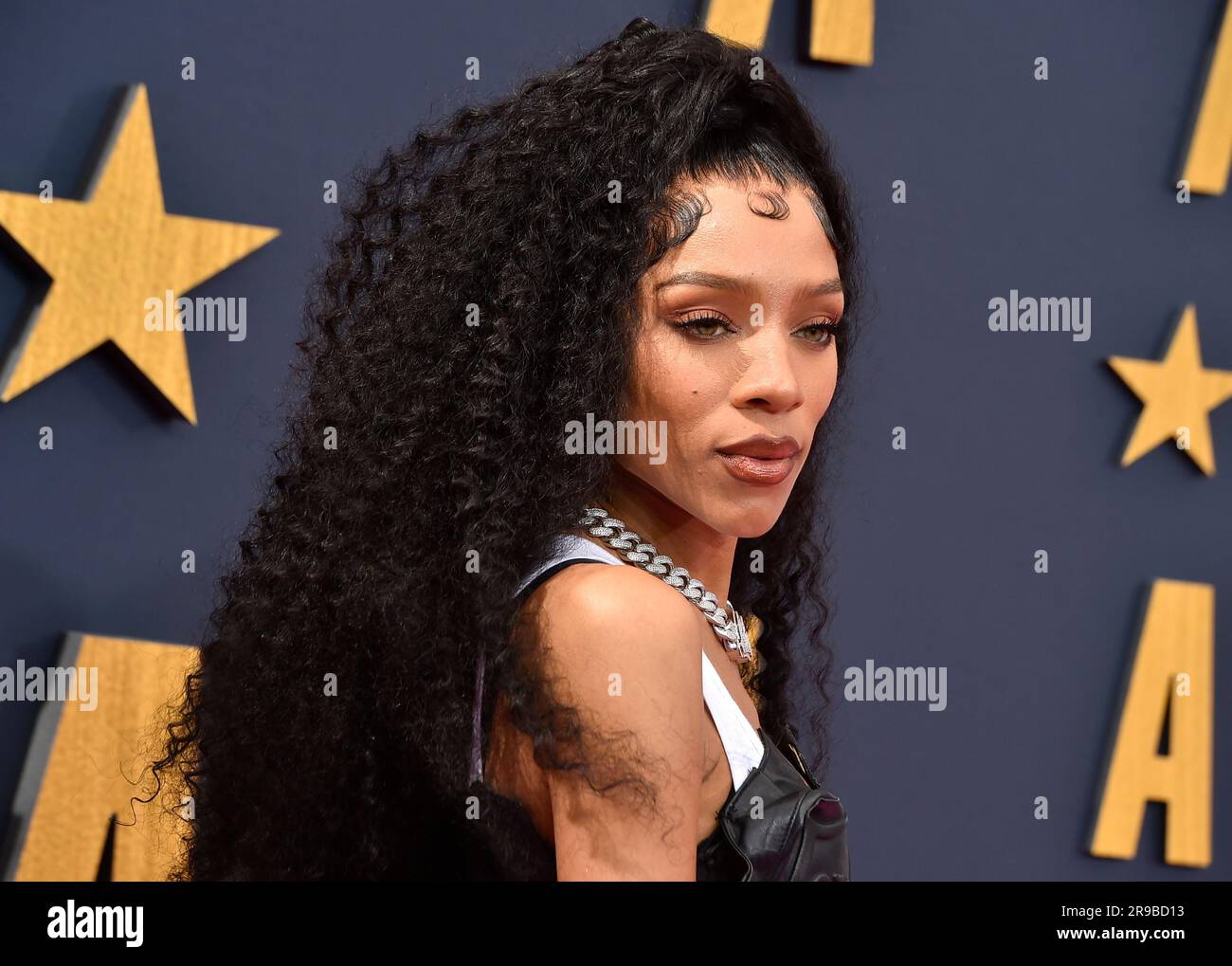 Lil Mama arrives at the BET Awards on Sunday, June 25, 2023, at the ...