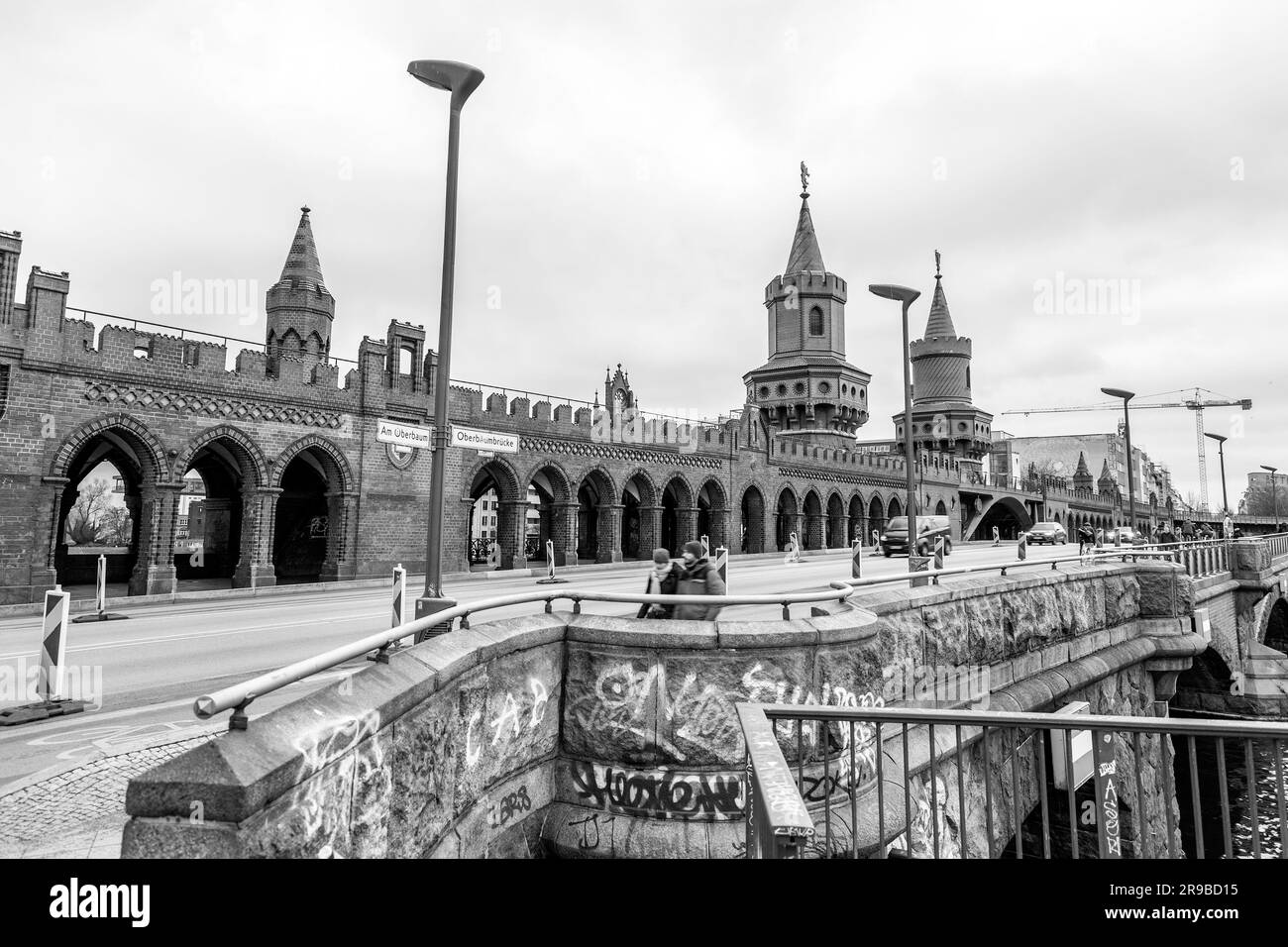 Berlin, Germany - 17 DEC 2021: The Oberbaum Bridge is a double deck ...