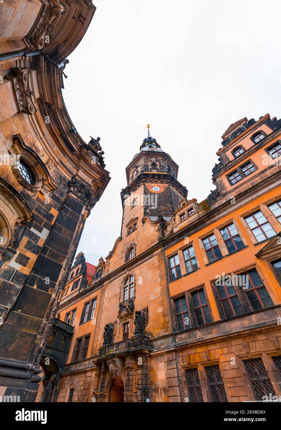 Exterior view of the Residenzschloss in the old town of Dresden, the ...