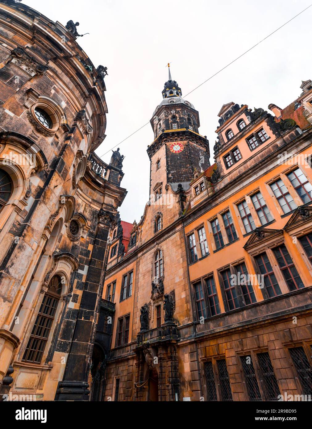 Exterior view of the Residenzschloss in the old town of Dresden, the ...