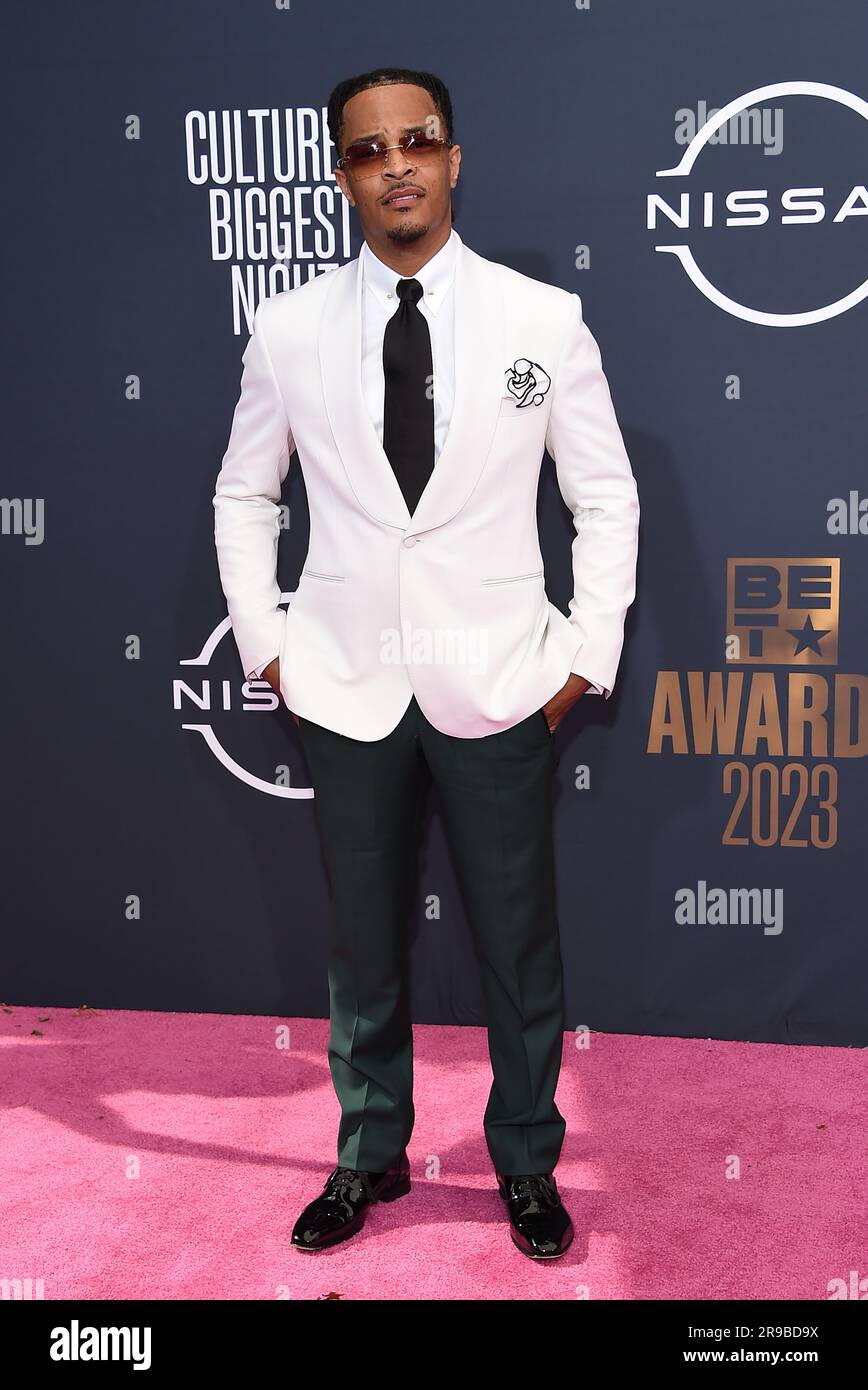 Los Angeles, USA. 25th June, 2023. TI arriving at the BET Awards 2023 ...