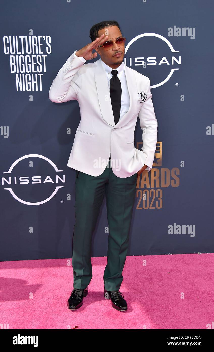 T.I. arrives at the BET Awards on Sunday, June 25, 2023, at the ...