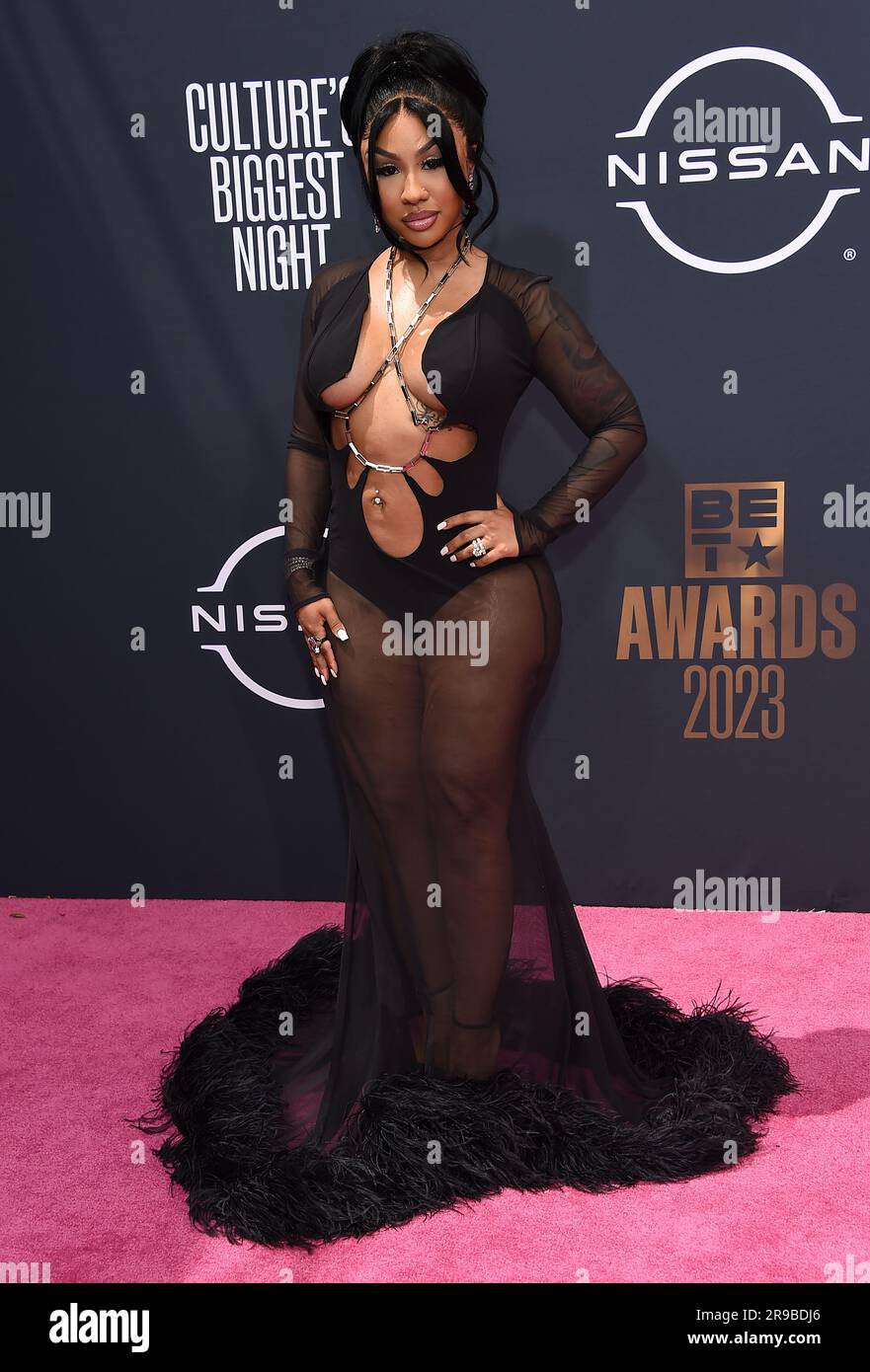Los Angeles, USA. 25th June, 2023. Ari Fletcher arriving at the BET Awards 2023 held at ...