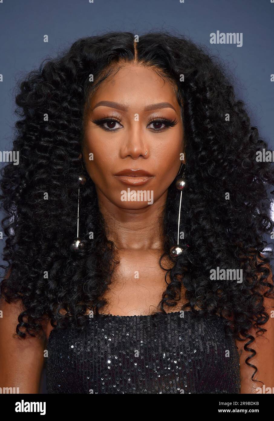 Muni Long arrives at the BET Awards on Sunday, June 25, 2023, at the ...