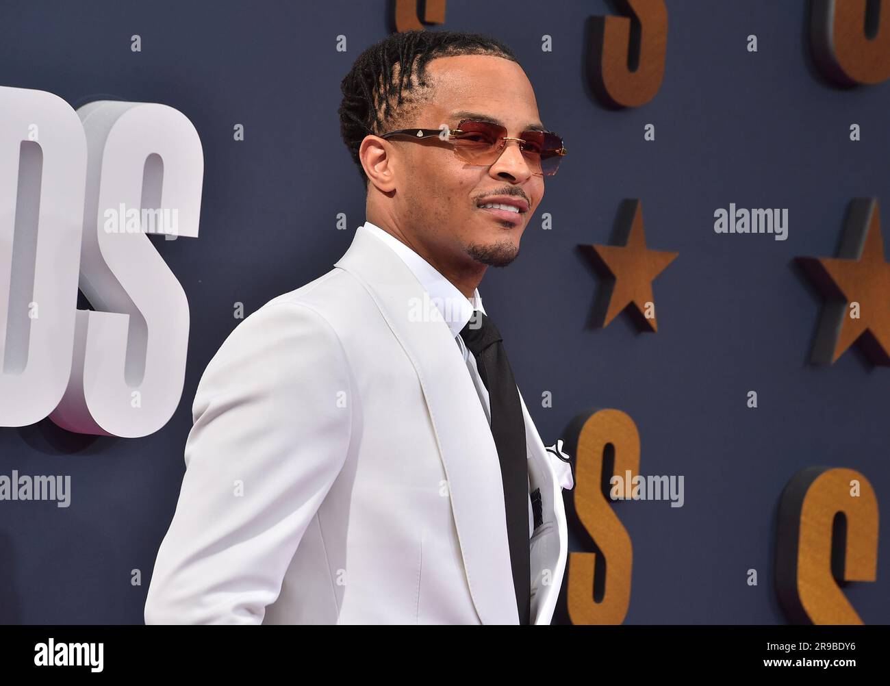T.I. arrives at the BET Awards on Sunday, June 25, 2023, at the ...
