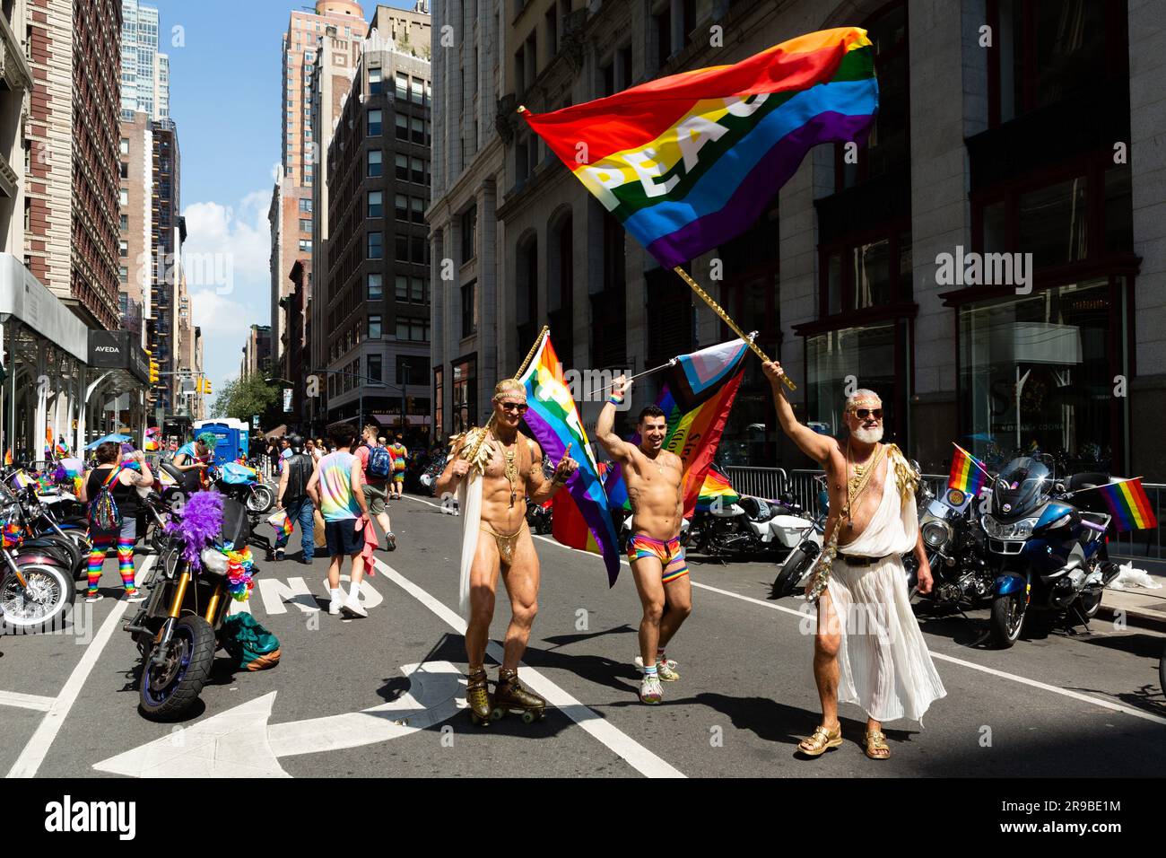 New York, NY, USA. 25th June, 2023. New York's Pride March filled Fifth ...