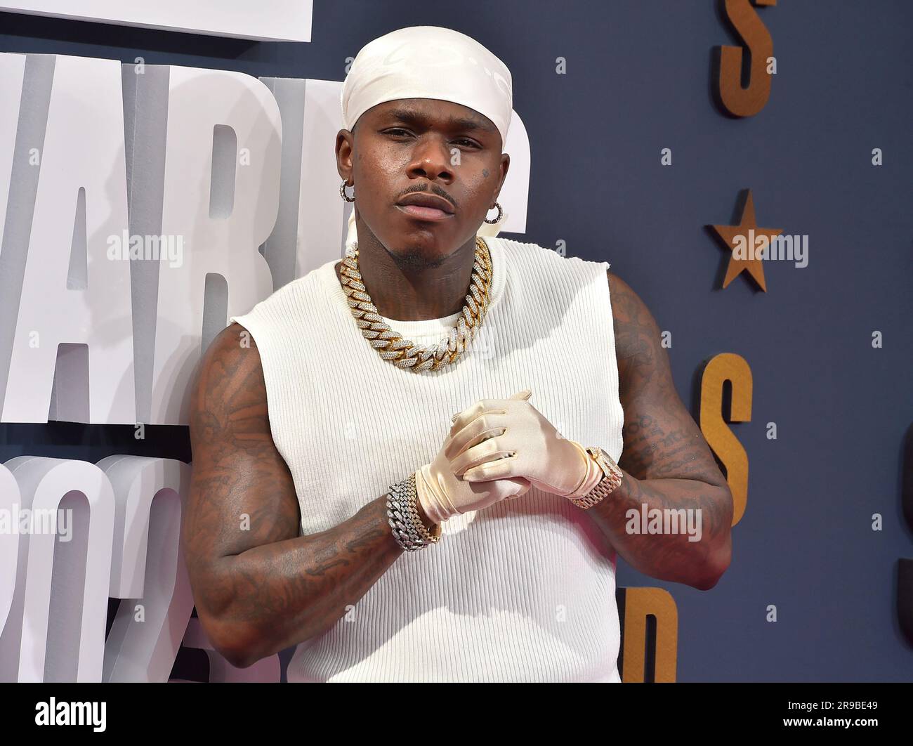 DaBaby arrives at the BET Awards on Sunday, June 25, 2023, at the ...