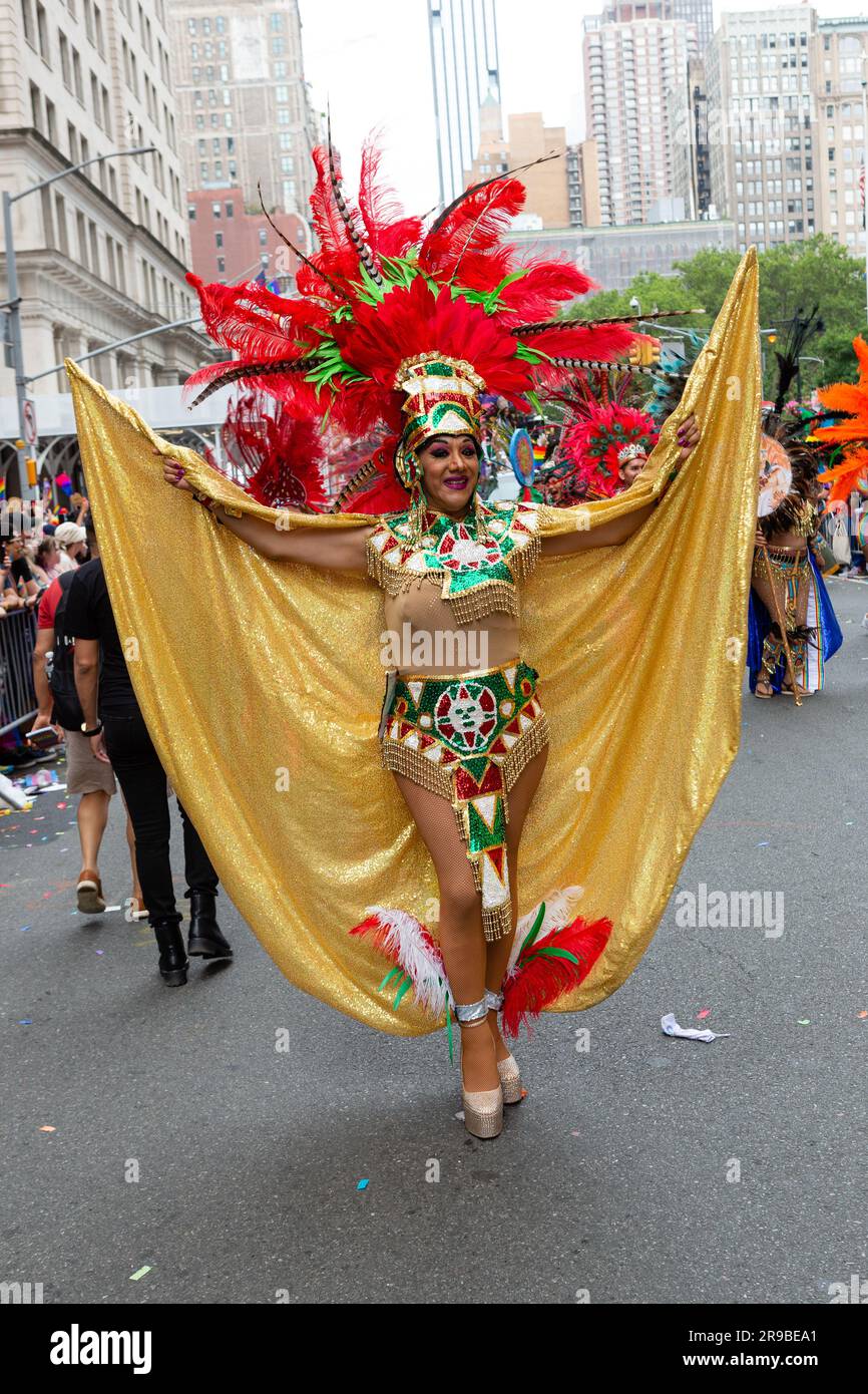 New York, NY, USA. 25th June, 2023. New York's Pride March filled Fifth ...