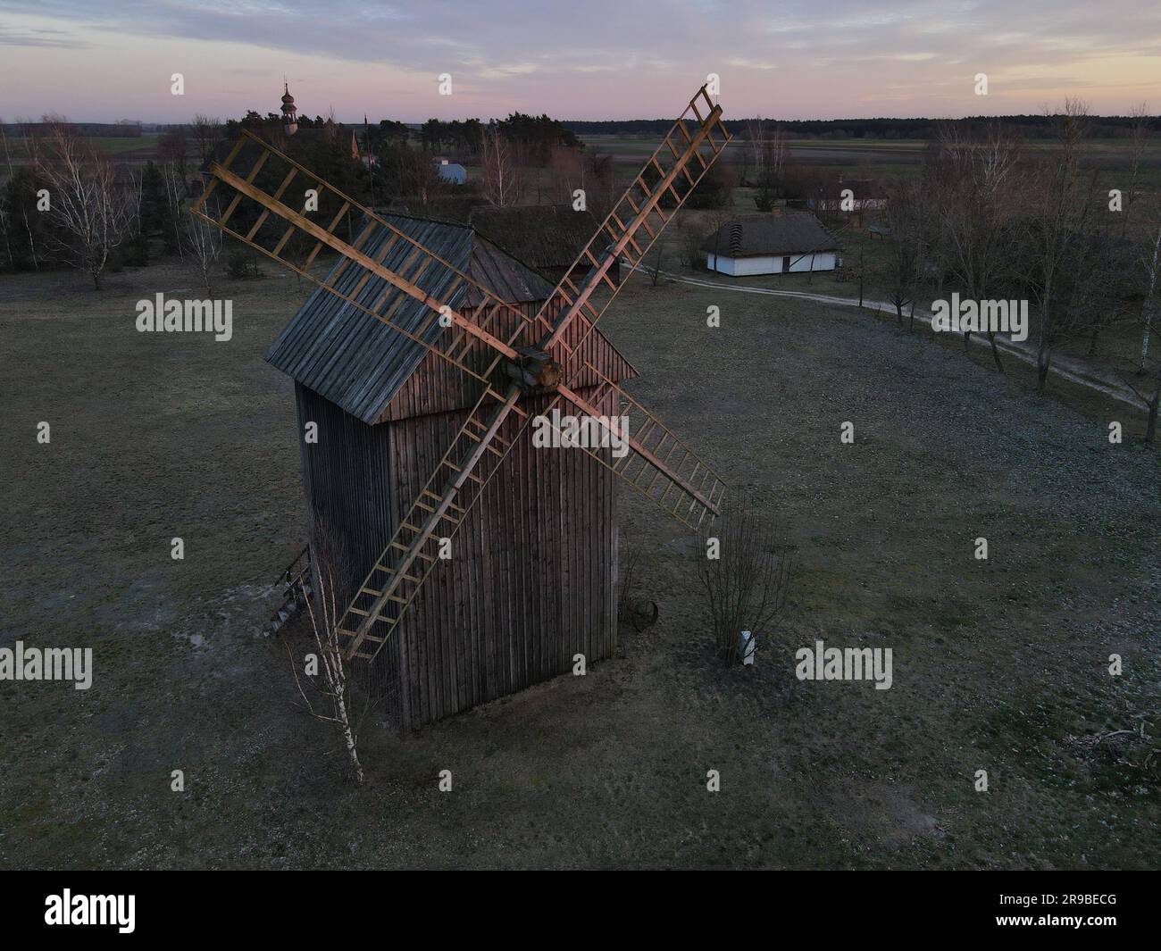 Rustic countryside windmill hi-res stock photography and images - Alamy
