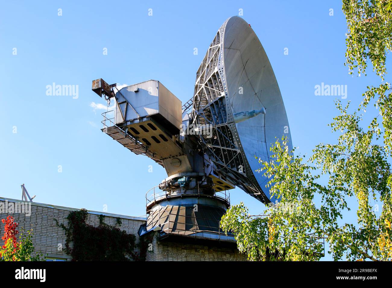 A large satellite dish antenna for meteorological research Stock Photo ...
