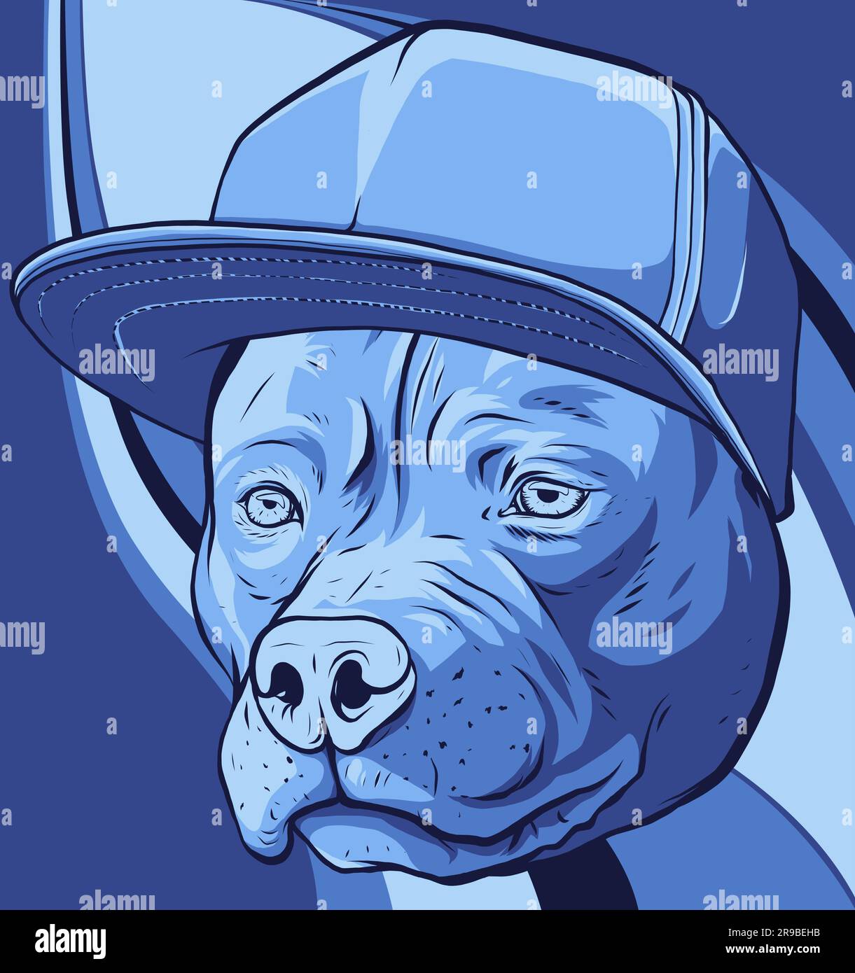 vector illustration of dog on colored background Stock Vector Image ...