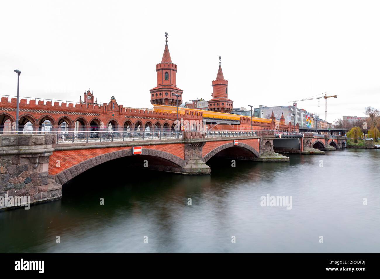 Berlin, Germany - 17 DEC 2021: The Oberbaum Bridge is a double deck ...