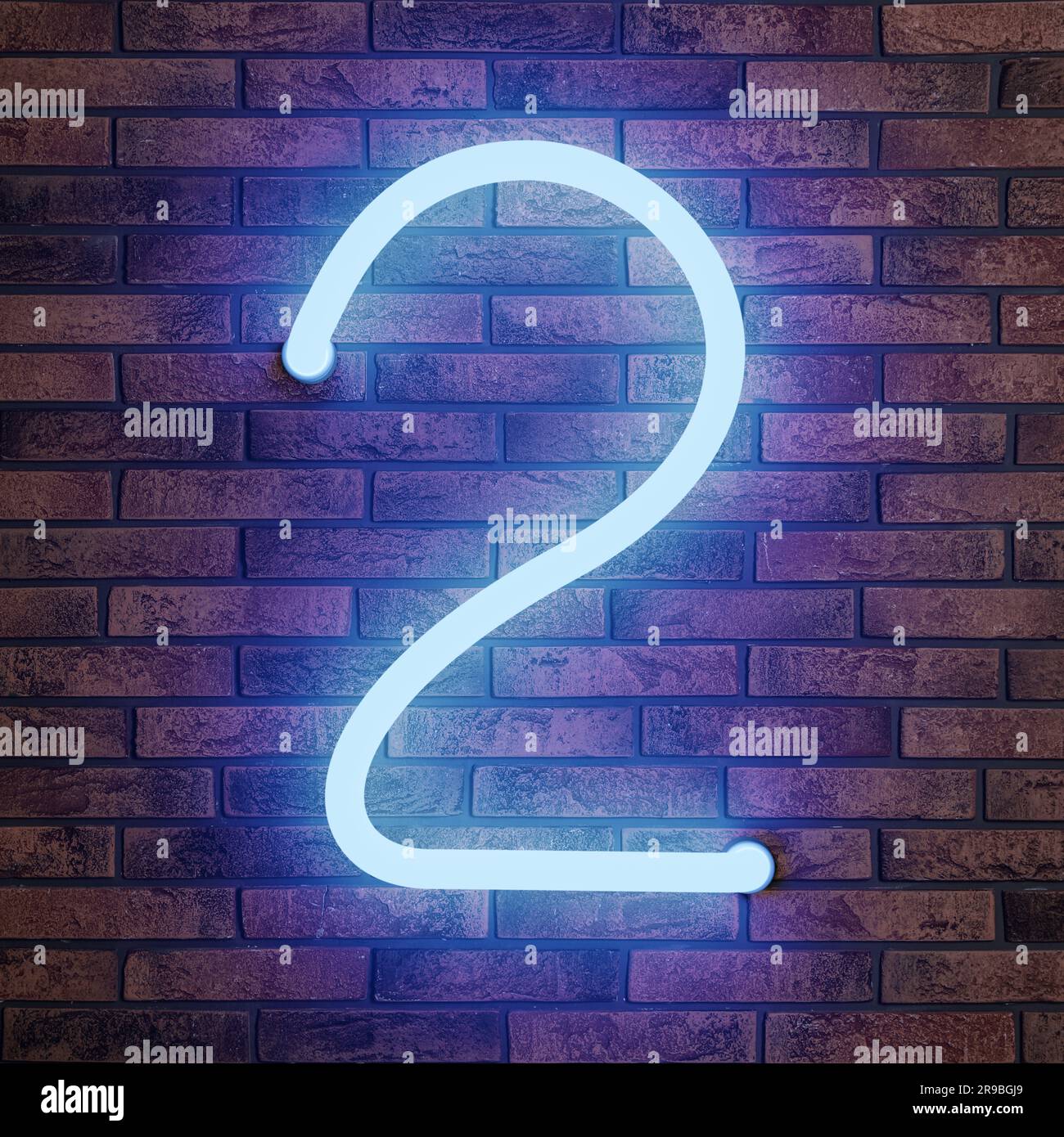 Number 2 neon hi-res stock photography and images - Alamy