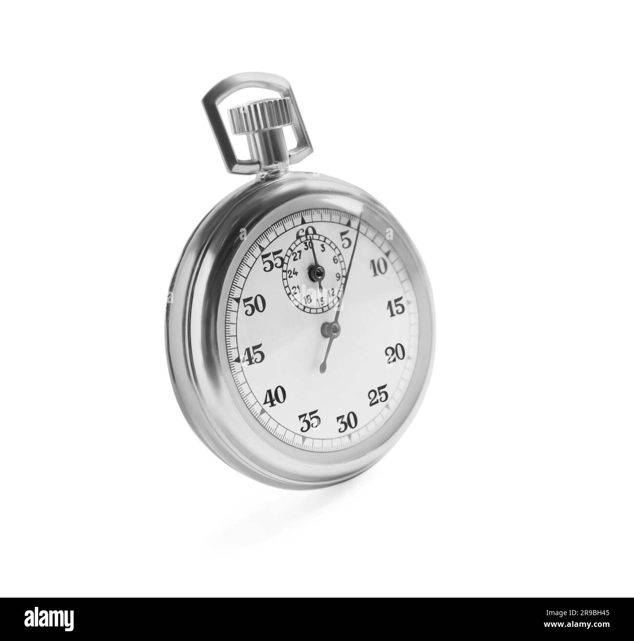 Vintage timer isolated on white. Measuring tool Stock Photo - Alamy