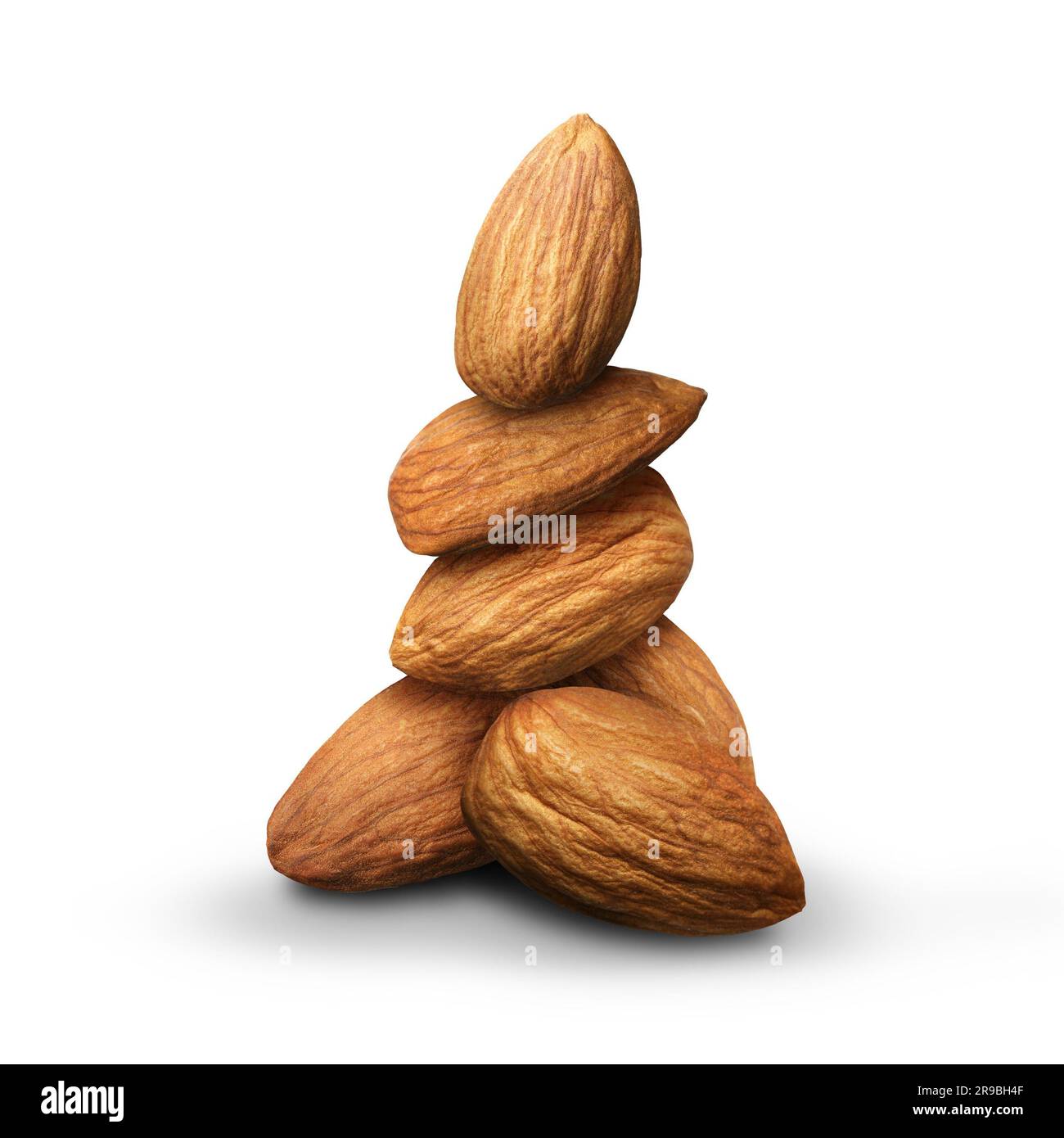Stack of many almond nuts on white background Stock Photo - Alamy