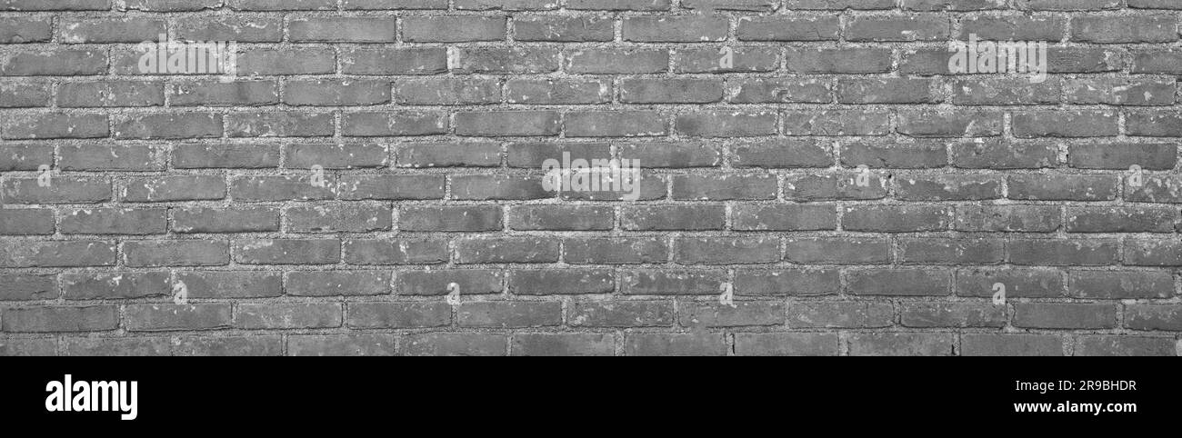 Texture of light grey color brick wall as background, banner design ...