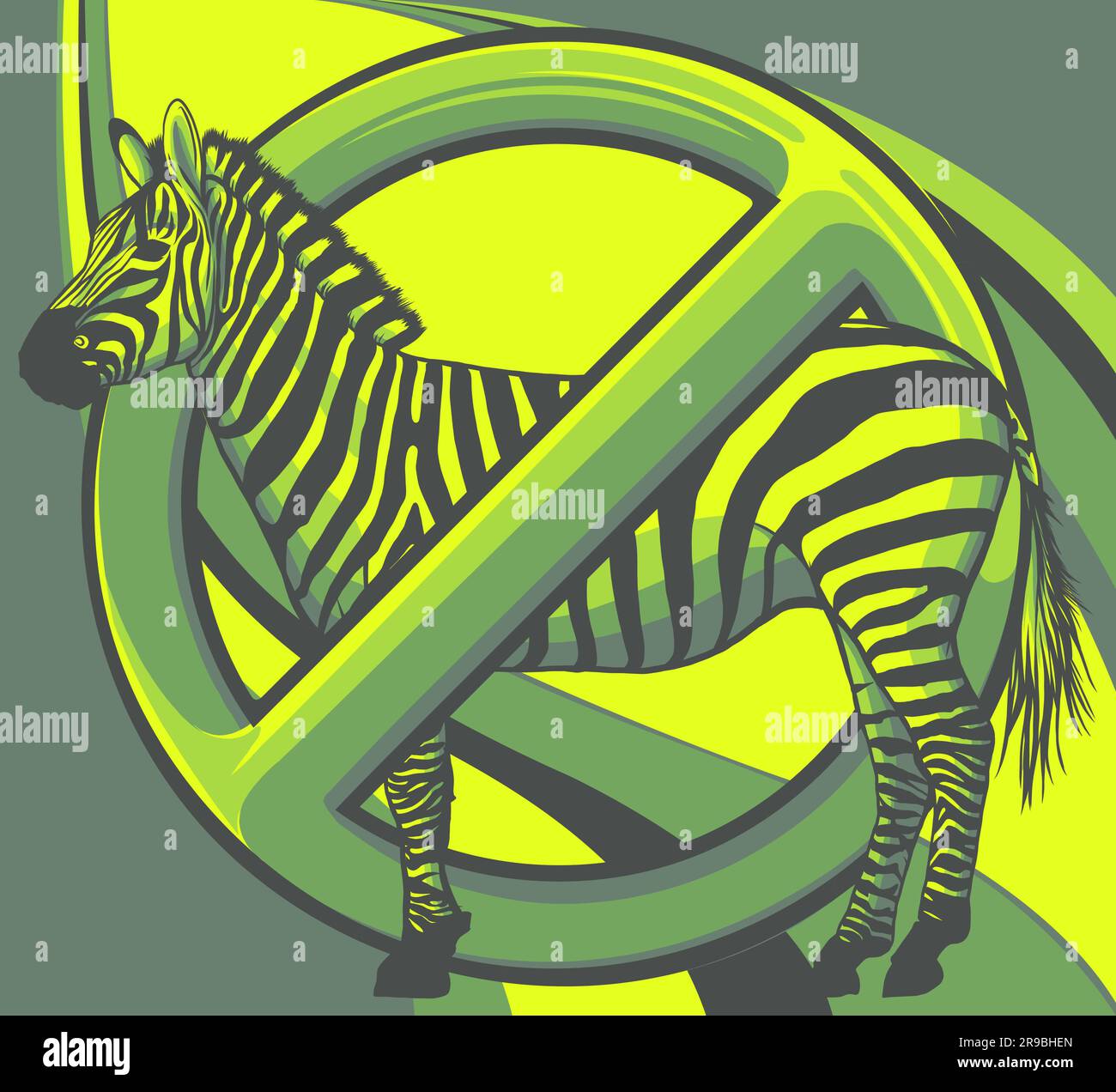 Zebra, striped horse, African savannah animal, striped hide, line ...