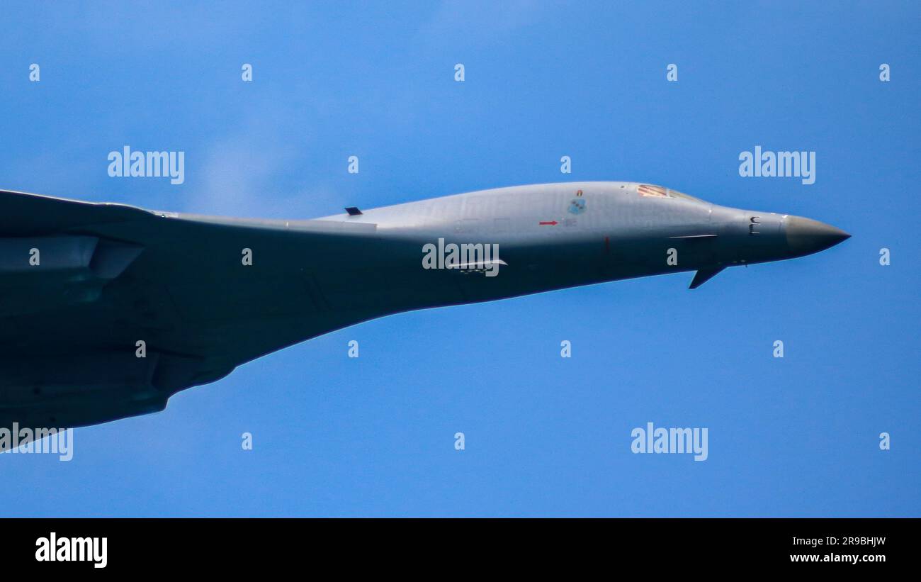 The amazing Lancer flyby Stock Photo - Alamy