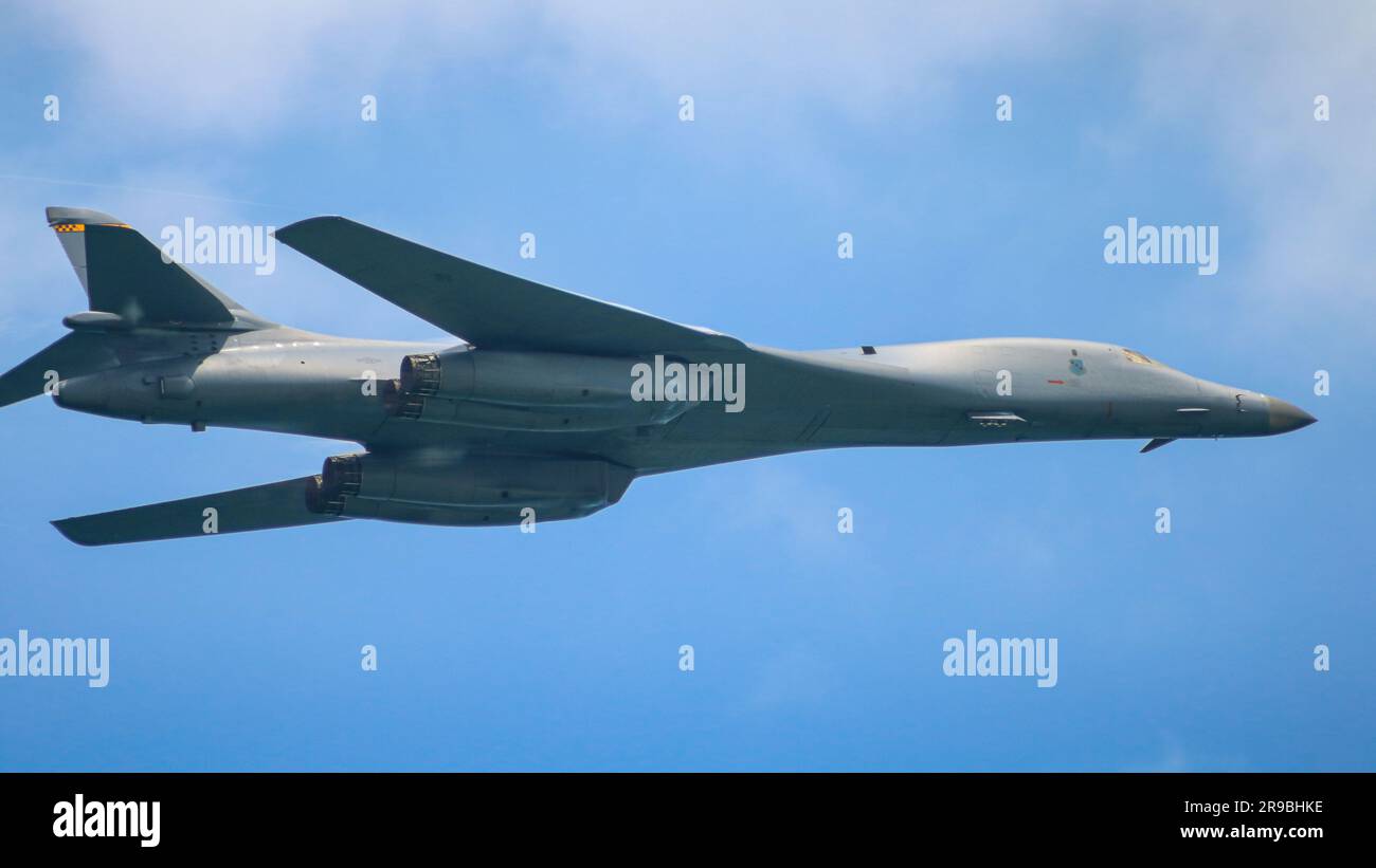 The amazing Lancer flyby Stock Photo - Alamy