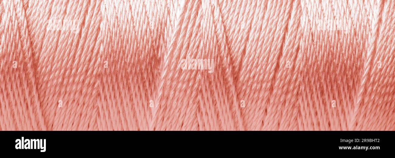 Texture of rose gold thread, closeup view. Banner design Stock Photo ...