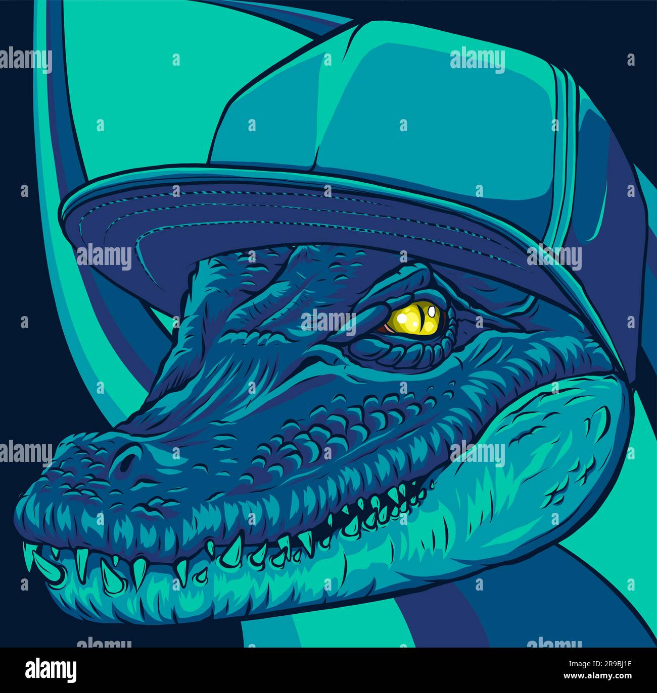 colored head crocodile mascot logo vector illustration Stock Vector ...