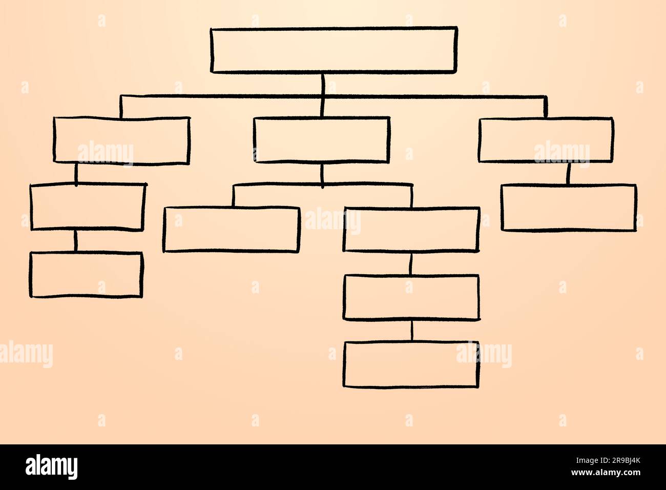 Mind map. Diagram with empty blocks on white background Stock Photo - Alamy
