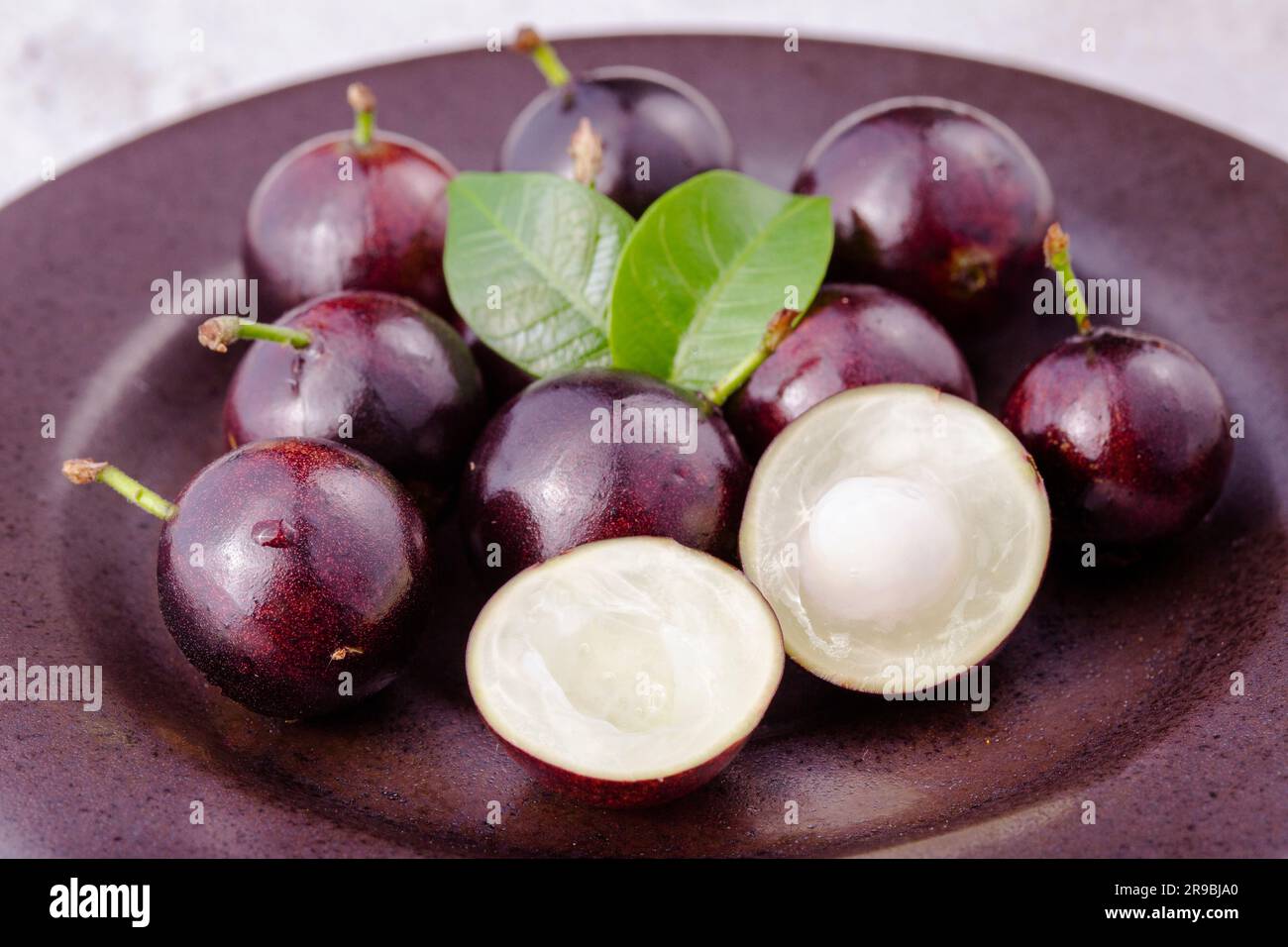 Jabuticaba, a fruit full of healthy properties, close-up view Stock ...