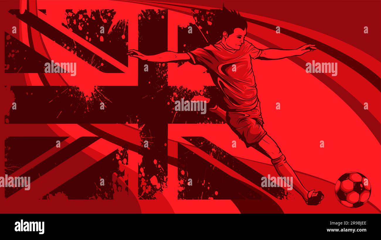 Abstract soccer player quick shooting a ball Stock Vector Image & Art ...