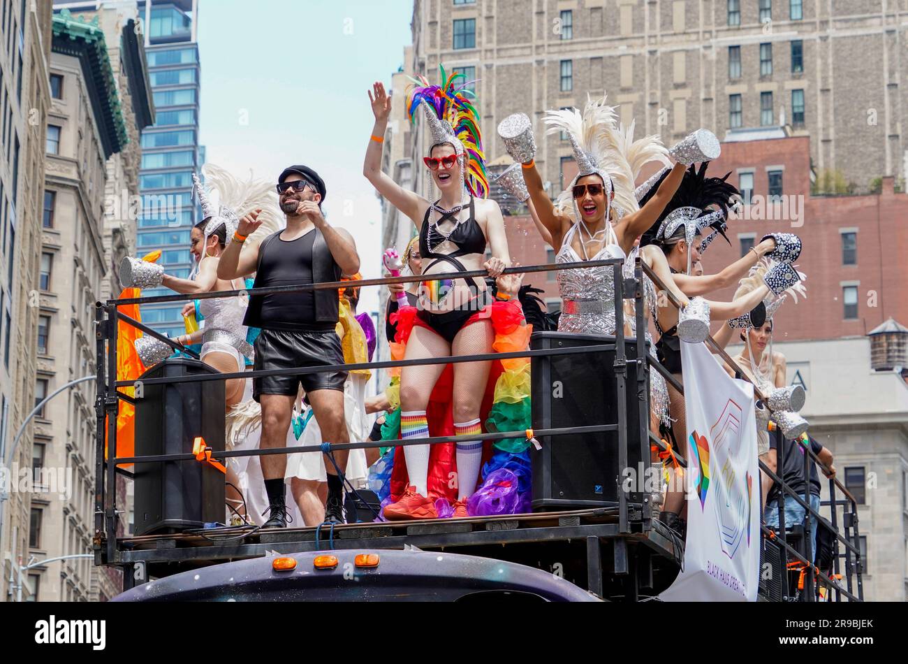 New York, New York, USA. 25th June, 2023. The 2023 NY Pride Parade, held along Fifth Avenue in ...