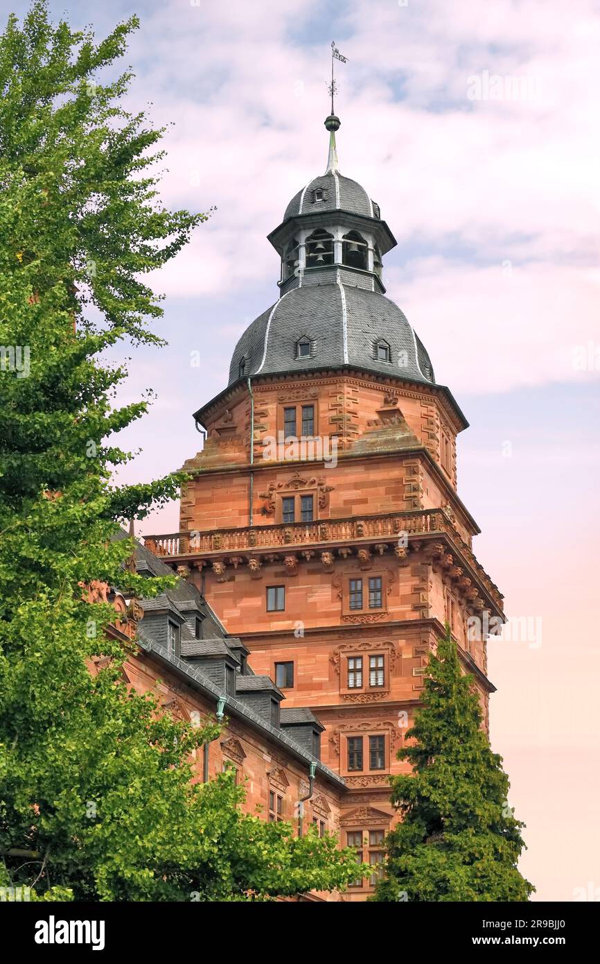 A view of the Aschaffenburg castle on a great day Stock Photo - Alamy