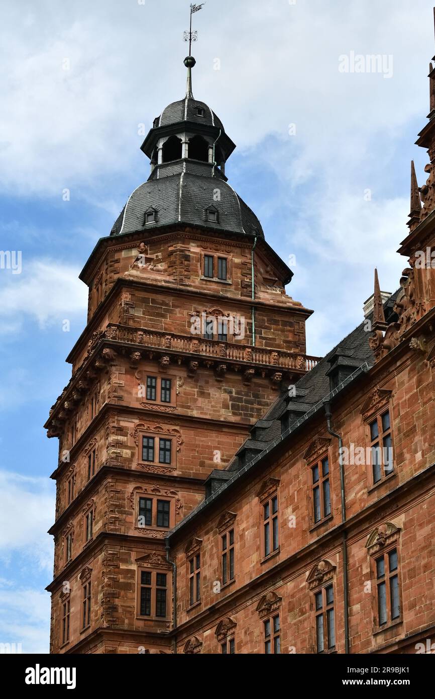 A view of the Aschaffenburg castle on a great day Stock Photo - Alamy