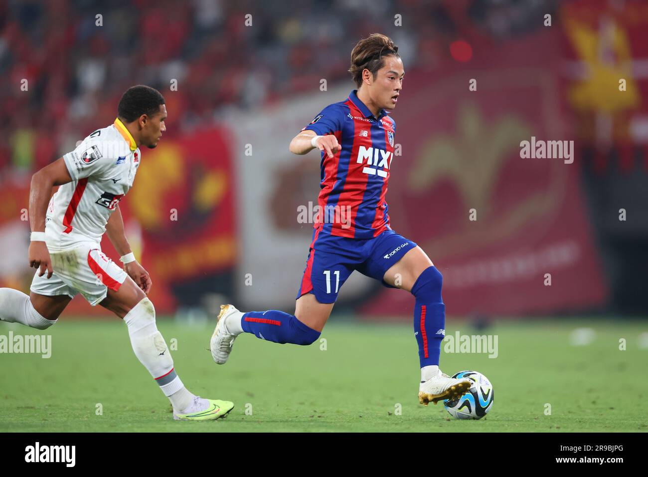 Ajinomoto Stadium, Tokyo, Japan. 24th June, 2023. (L-R) Mateus Castro ...