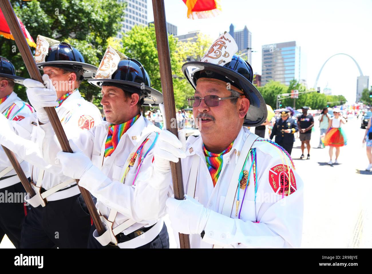St. Louis, United States. 25th June, 2023. Members of the St. Louis ...