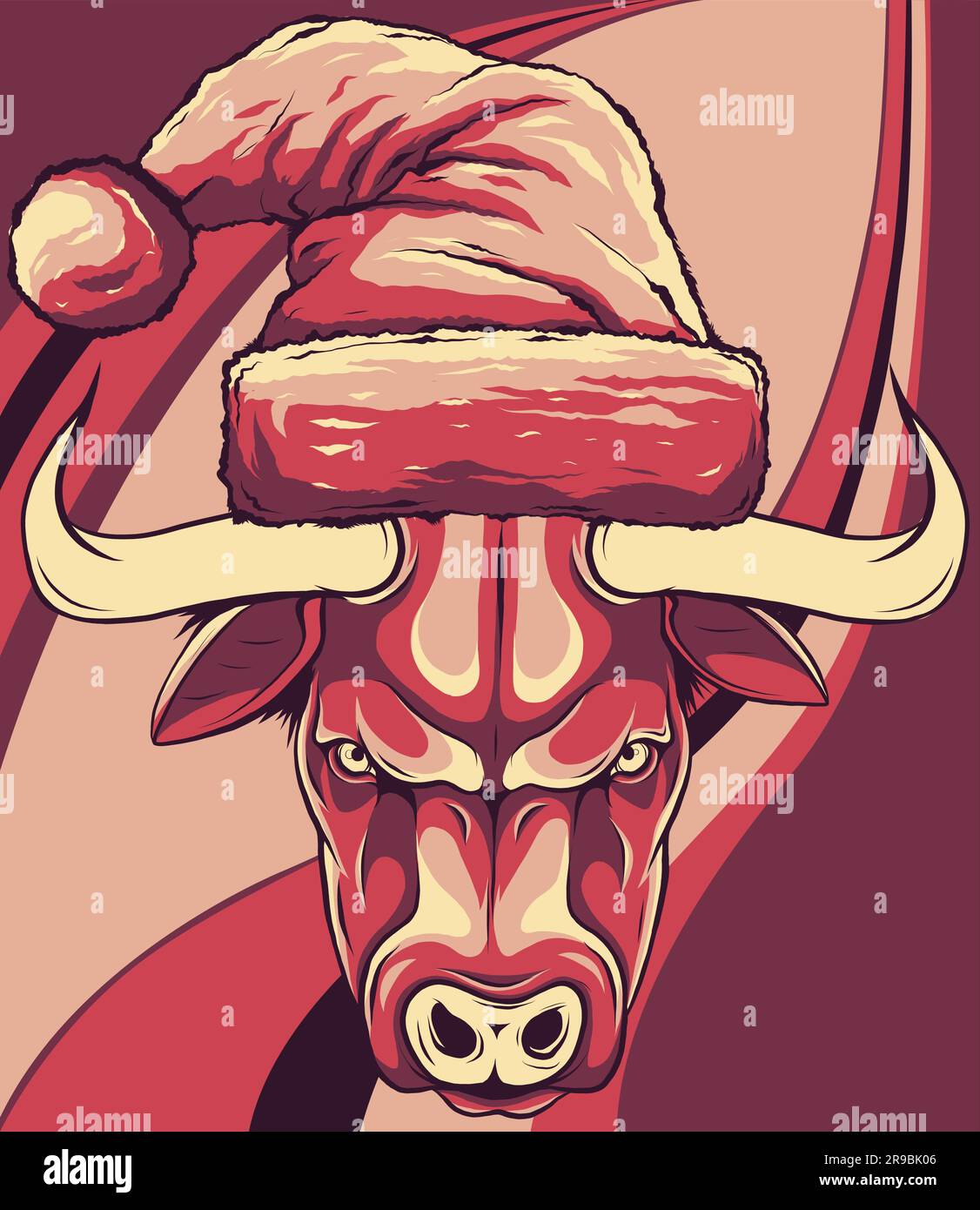 vector illustration Bull head mascot. Buffalo logo Stock Vector Image ...